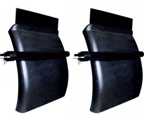QUARTER FENDER KIT IN BLACK PLASTIC WITH HARDWARE 24" X 24" | SB Truck ...