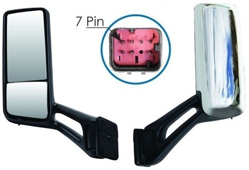 PETERBILT 579 HEATED DOOR MIRROR ASSY - LEFT SIDE W/ TEMP SENSOR ...