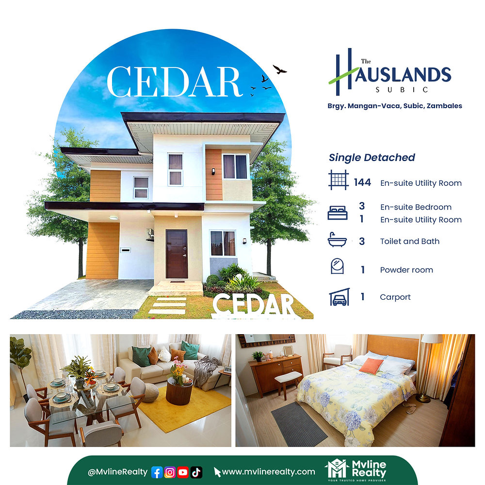 Experience the beauty of your dream home at The Hauslands Subic with Cedar.