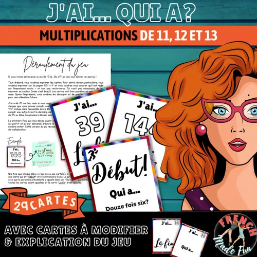 MATHÉMATIQUES | JEU | J'AI QUI A | MULTIPLES/MULTIPLICATION | FAITS ...