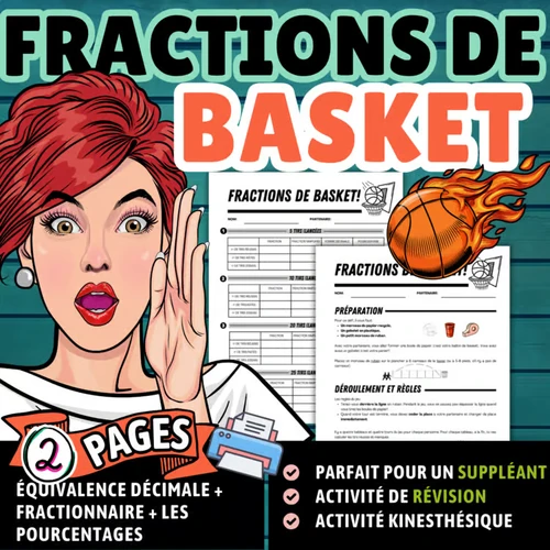 MATHÉMATIQUES | JEU | FRACTIONS | BASKETBALL | BALLON PANIER | ACTIVITÉ ...