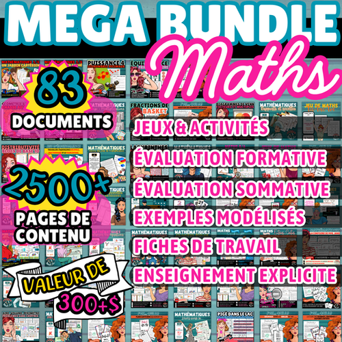 ENSEMBLE MATHS | BUNDLE ANNÉE COMPLÈTE | 6e ANNÉE | 83+ RESSOURCES ...