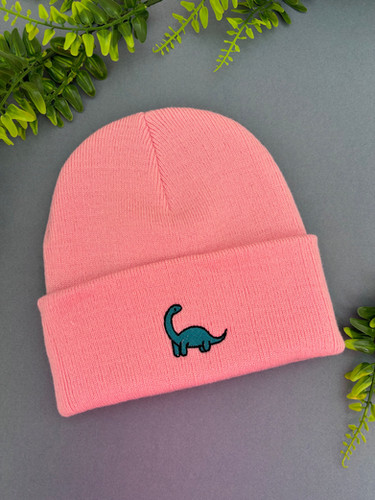Pink Diplodocus Beanie | The Quirky Dino