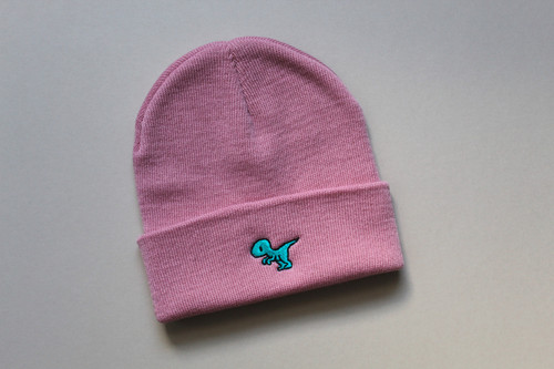 Dusty Pink Velociraptor Beanie | The Quirky Dino