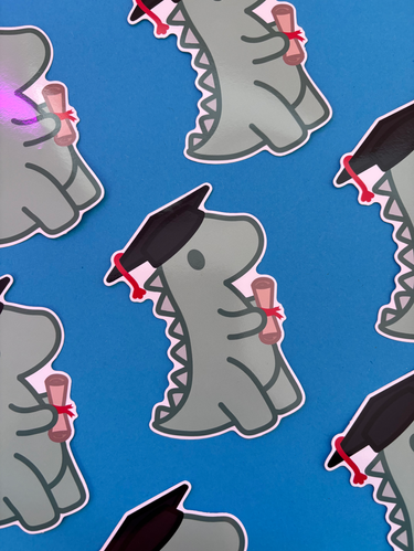 Graduation Dino Sticker | The Quirky Dino