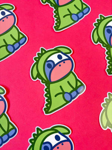 Cow Dino Sticker | The Quirky Dino