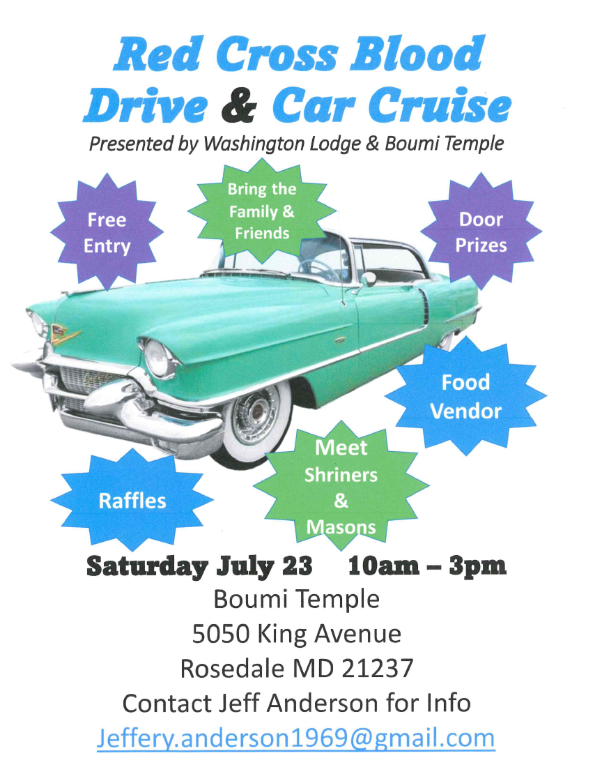 Blood Drive & Car Cruise | Boumi Shriners
