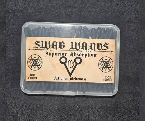 Swab Wands(Black) | Stoned Alchemist
