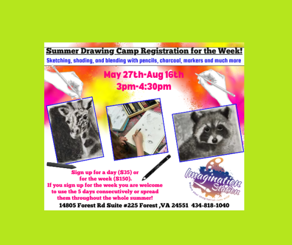 Summer Drawing Camp (For the Week) | Imagination Station