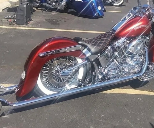 Harley Davidson Softail Classic Heritage Cholo 6" Stretched Rear Fender ...