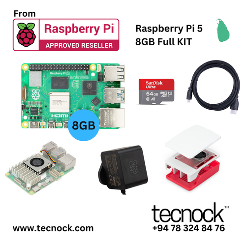 Raspberry Pi 5 Official Original Model Pi5 8gb Full Kit Uk Tecnock
