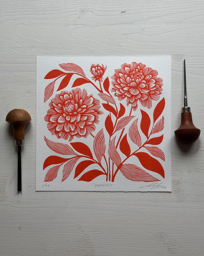 Dhalia’s | Jamie Richards Printmaking