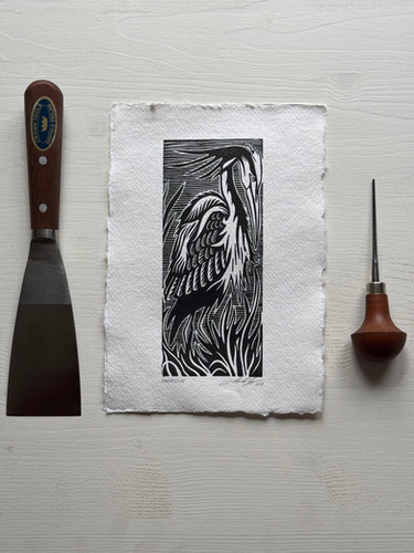 Heron | Jamie Richards Printmaking