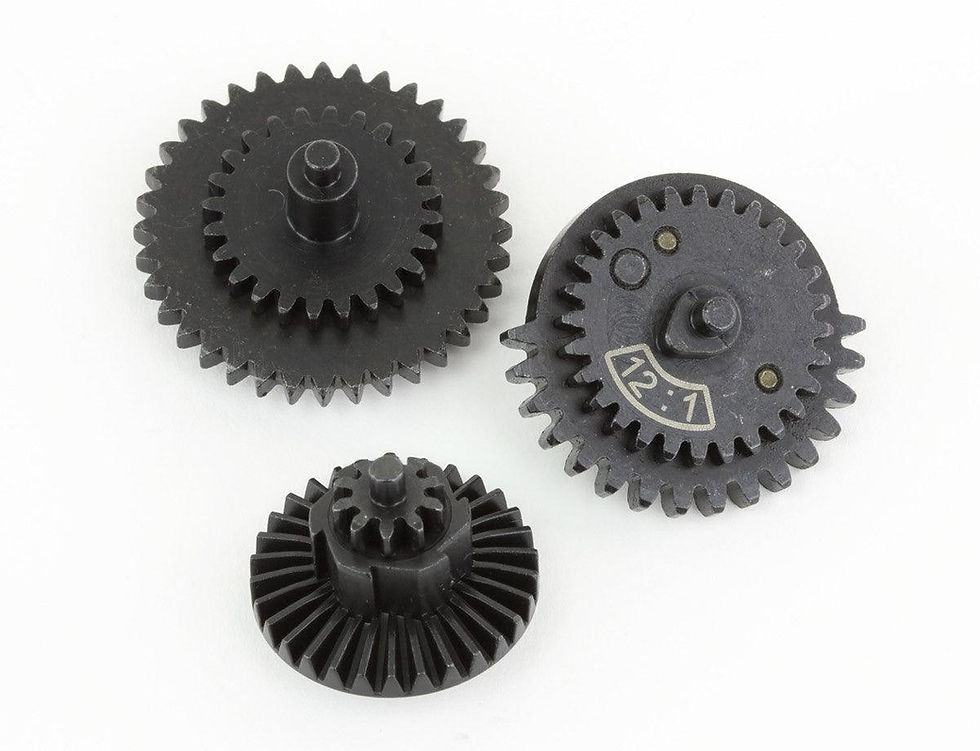 SHS 12:1 HARDENED STEEL GEAR SET - HIGH SPEED | kingdomofairsoft