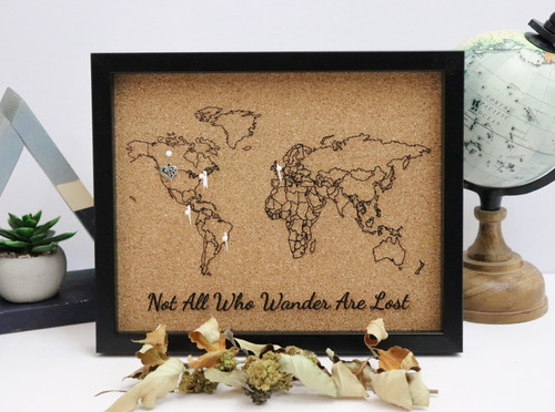 Framed | World Travel Pin Map