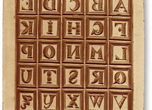 AP 9995 ABC Slate Alphabet springerle cookie mold Änis-Paradies ...