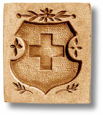 AP 4616 Swiss Cross Shield springerle cookie mold by Anise Paradise ...