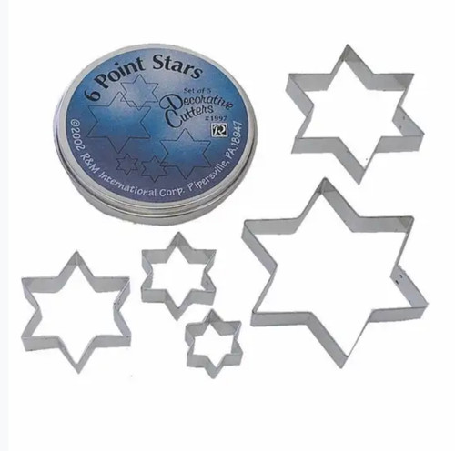 Star of David Cookie Cutter Set of 5 | springerlecookiemold