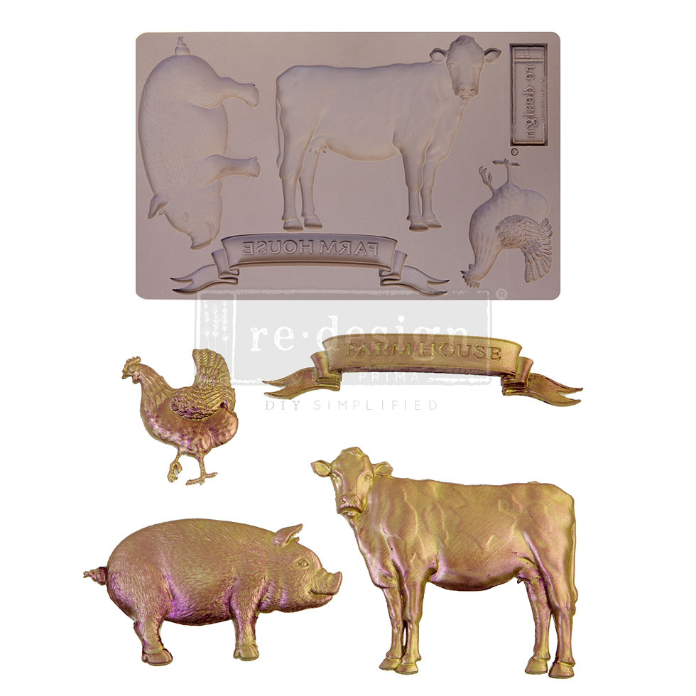 FARM ANIMALS – silicone mold by Redesign Decor Moulds ...