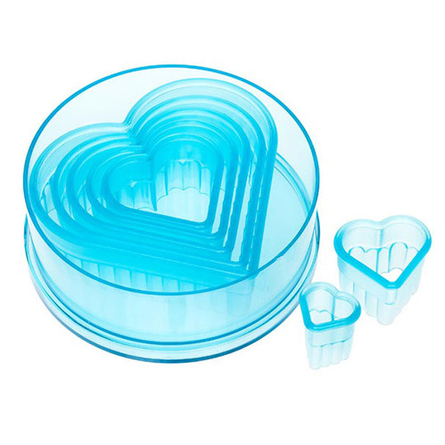 7 Piece Fluted Heart Cutter Set | springerlecookiemold