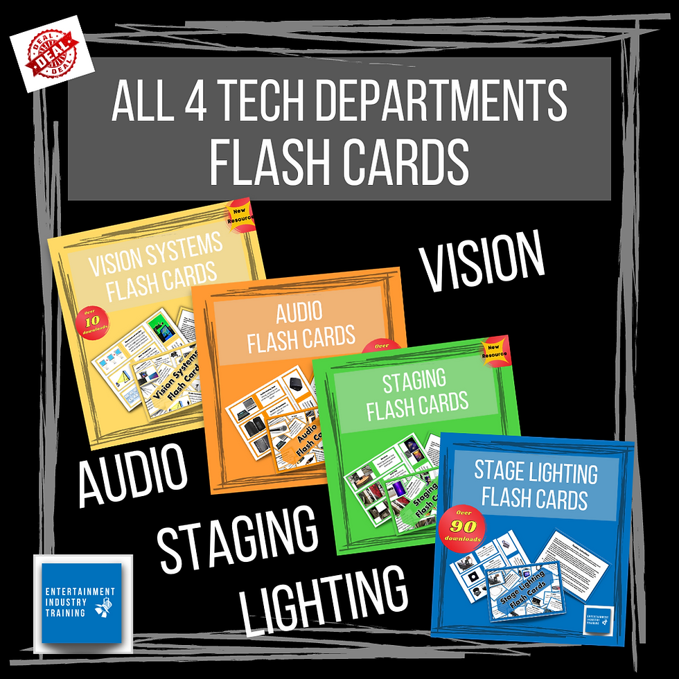 All 4 Tech departments Flash Cards | Ent Ind Training