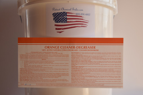 5 GAL 100% ORANGE CLEANER DEGREASER | patriot-chemicals