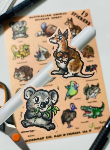 Australian Animal Sticker Sheet | Inspired Art Market