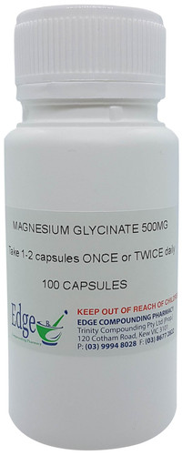 Magnesium Glycinate 500mg Capsules | Edge Compounding
