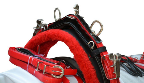 QUICK HITCH BIOTHANE HORSE DRIVING HARNESS RED & BLACK COLOUR ...