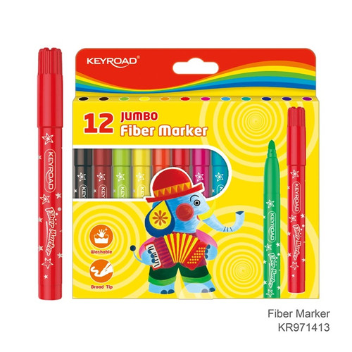 Marcadores escolares Jumbo, Caja de 12 colores | Cuadernos Escolares