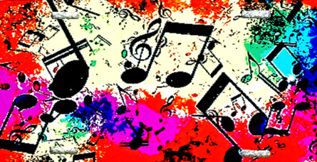License Plate For Car- Music Notes | SwitchYourLightCover