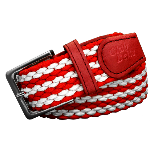 Red & White Striped Regular Belt | Clubbelts2