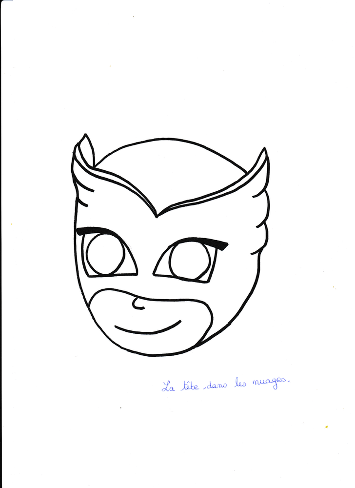 Masque à imprimer : Bibou, Pyjamasque.