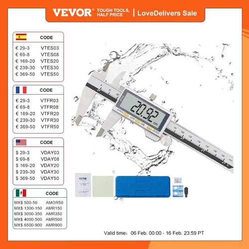 VEVOR Digital Caliper 0-6" Calipers Measuring Tool | Veterans Ridge
