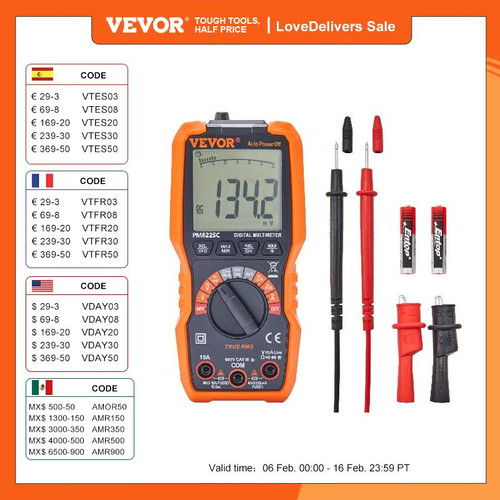 Digital Multimeter 4000/6000 Counts Tester DC AC | Veterans Ridge