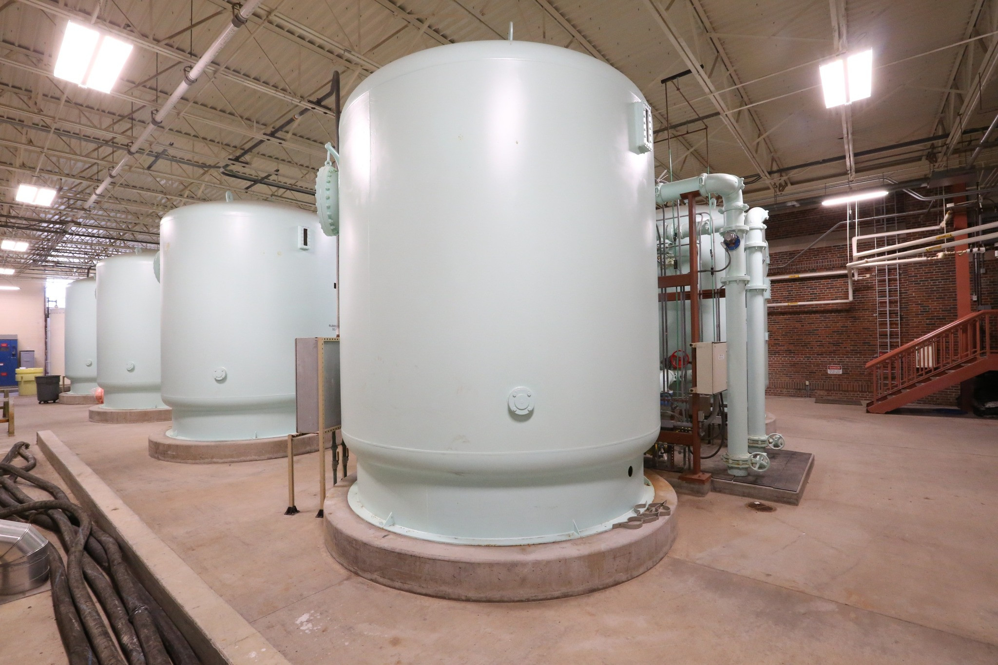 How does the nitrate removal facility work?