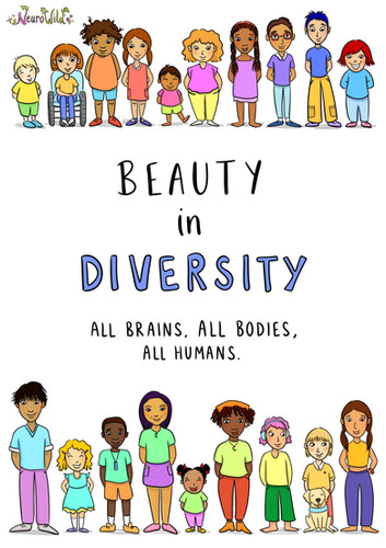 Beauty In Diversity A3 Coloured Poster | NeuroWild