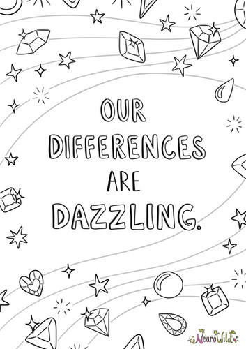 Neurodiversity-affirming colouring-in pictures | NeuroWild