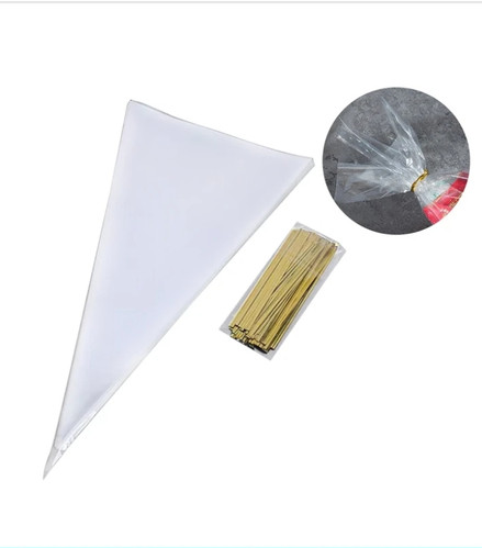 30pcs Plastic Clear Triangle Candy Gift Packaging Bags (30 Bags + 30 ...