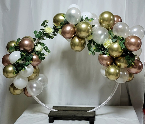 Hula Hoop Cake Stand Centrepiece, using chrome gold and rosegold ...