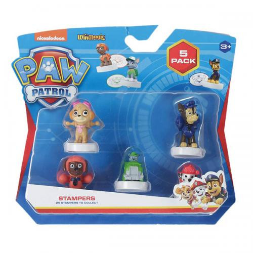 Paw Patrol stamp set 5pcs / 1pkt, 3D | BemaniaPartySupplies