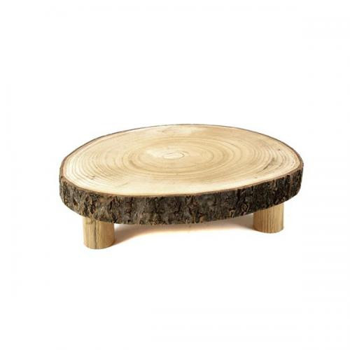 Wooden Cake Stand Wooden Trunk on 3 wooden bases 30cm dimension ...