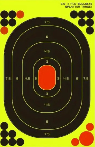 Adhesive 36cmx24cm hi vis target 5 pack | C&S Sporting Arms