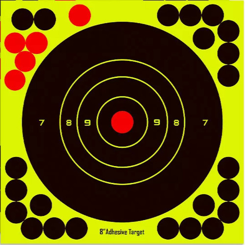 8" bulleye hi vis target 10pack | C&S Sporting Arms