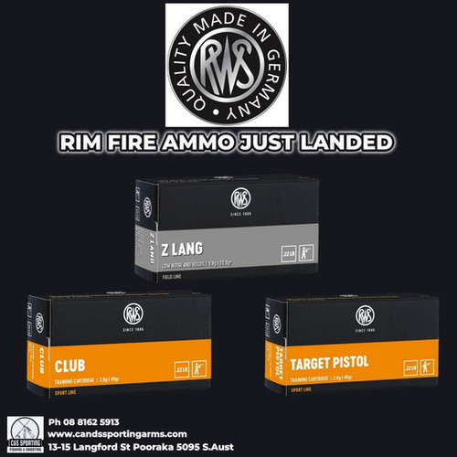 RWS RIM FIRE AMMO JUST LANDED | C&S Sporting Arms