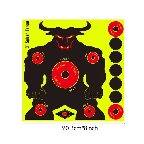 Hi vis 8" bull target 5 Pack | C&S Sporting Arms