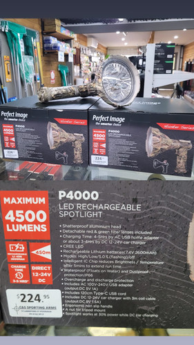 P4000 4500LUM RECHARGABLE SPOT LIGHT | C&S Sporting Arms
