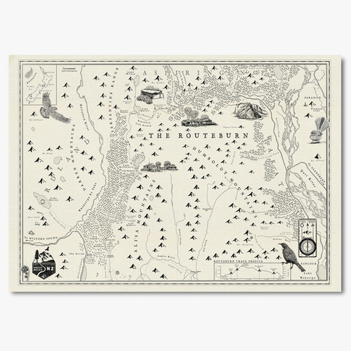 The Routeburn Track Illustrated Map | Lást Maps