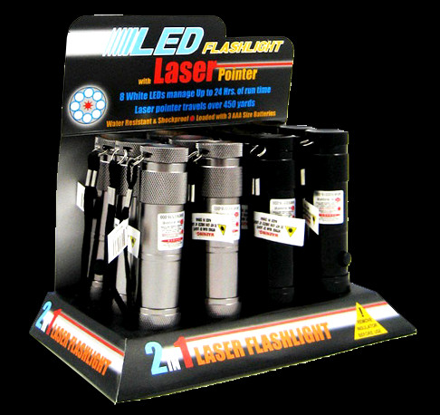 LED Flashlight with Laser Pointer | GL TRADING