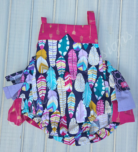 Feather Fancy Frilly Romper | andie-rose-designs